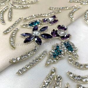 Free Shipping. Dark Purple Color Embroidery Couture Lace - Etsy