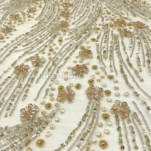 Free Shipping. Gold Color Embroidery Couture Lace - Etsy