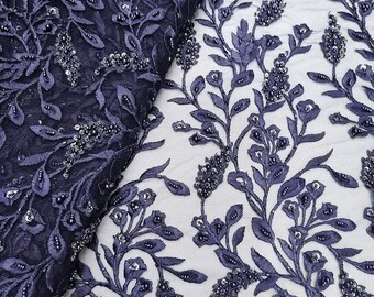 Navy Lace Fabric - Etsy