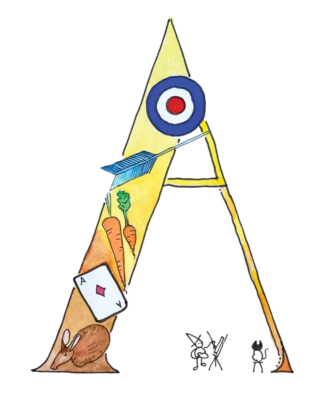 A Alphabet A5 Print - Etsy