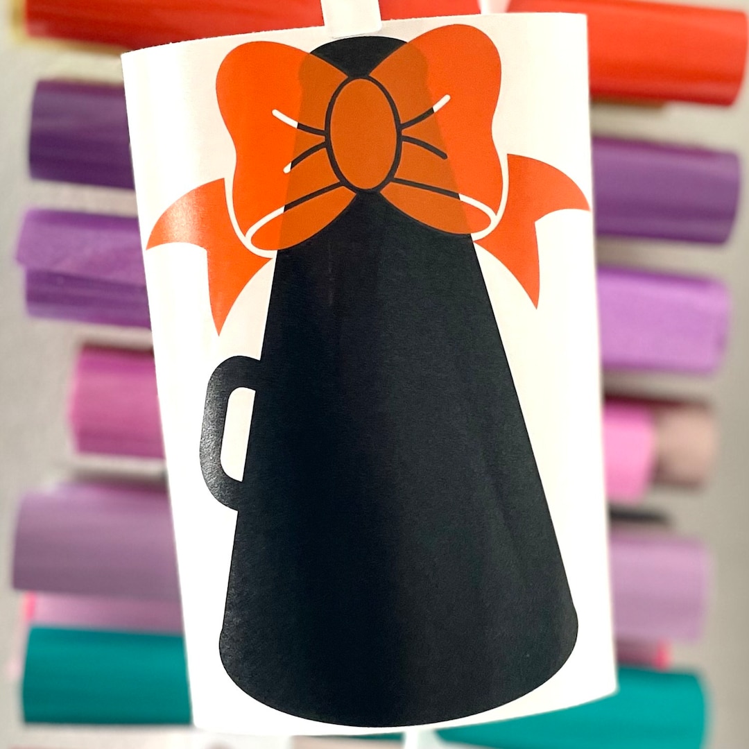 Cheerleader Megaphone Decal With Bow - Tumbler or Car Decal - Etsy