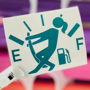 Empty Gas Tank Girl Car Decal: Funny Auto Sticker - Etsy