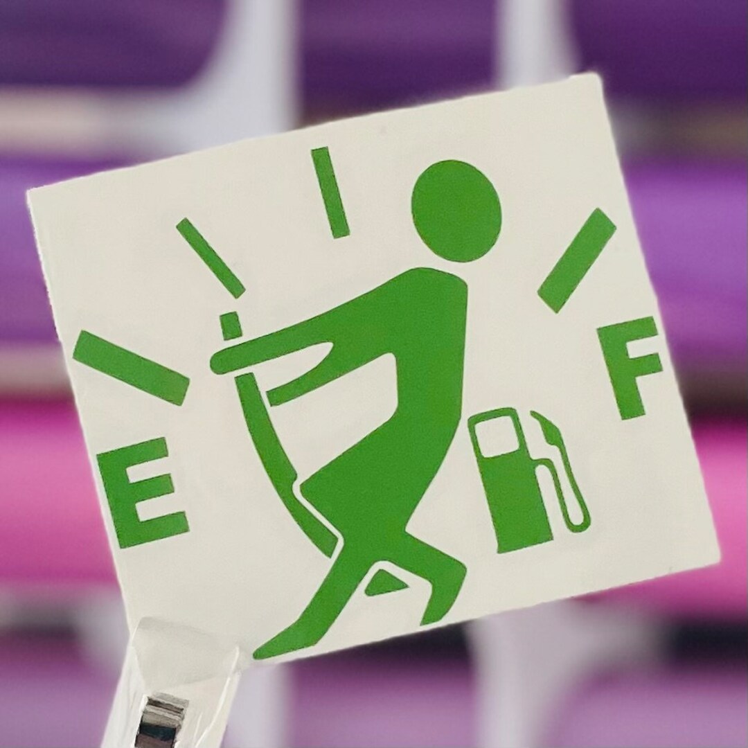 Empty Gas Tank Decal/funny Guy Car Decal/car Decal - Etsy