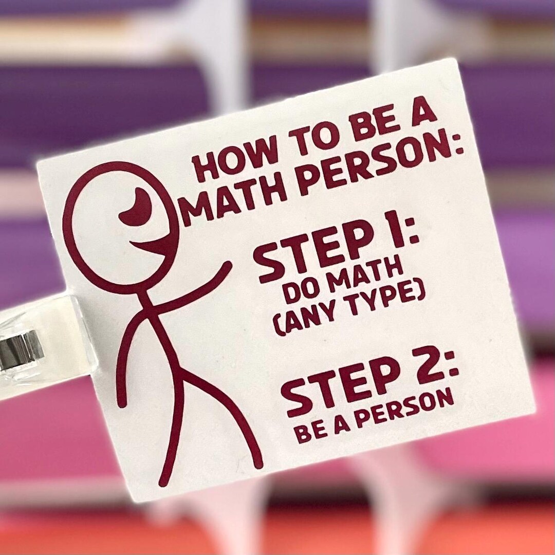 How to Be a Math Person Decal/math Teacher/math Decal/perfect Teacher ...