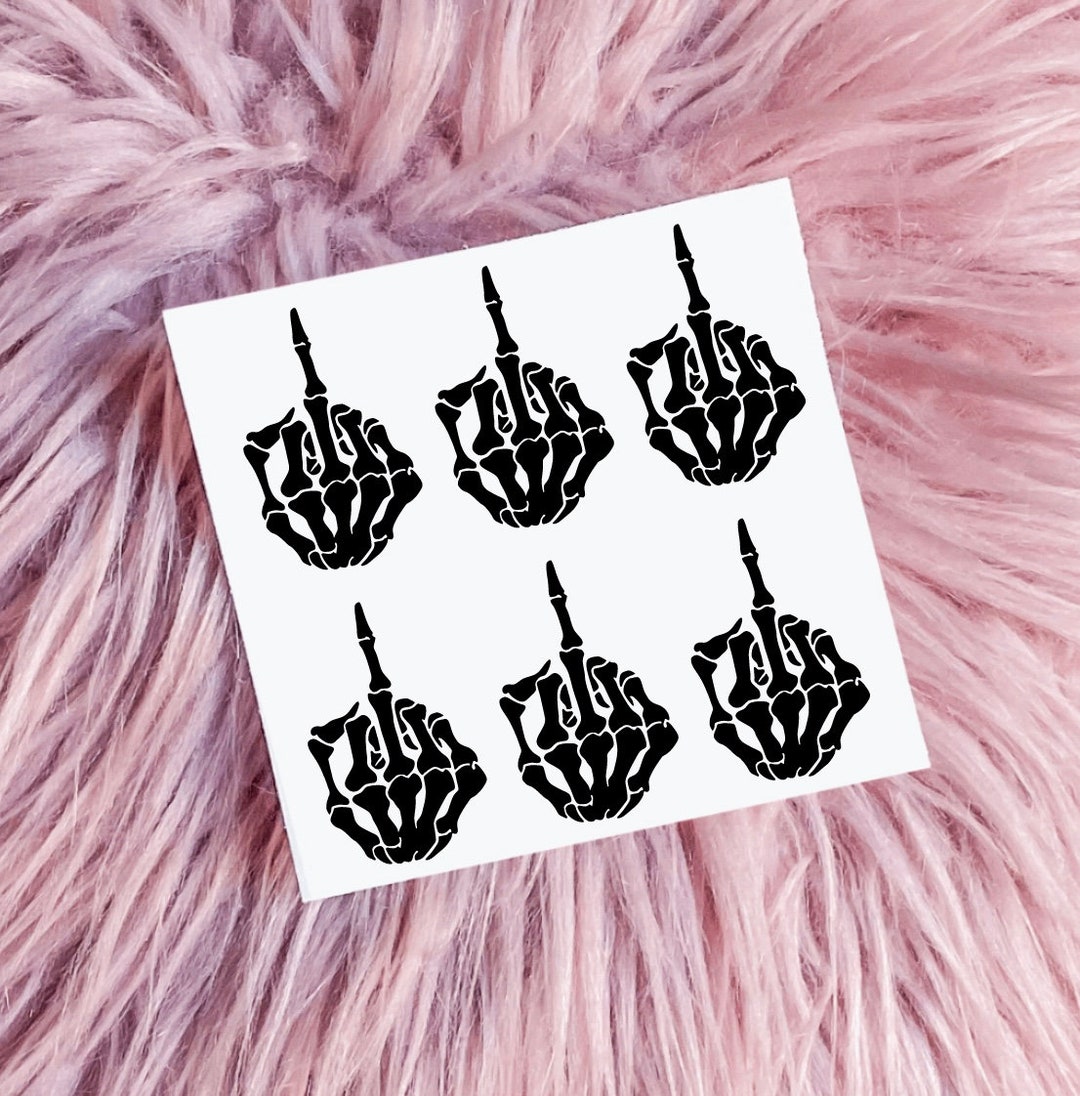 Middle Finger Decals/flipping the Bird/fu Decal/skeleton Middle Finger ...