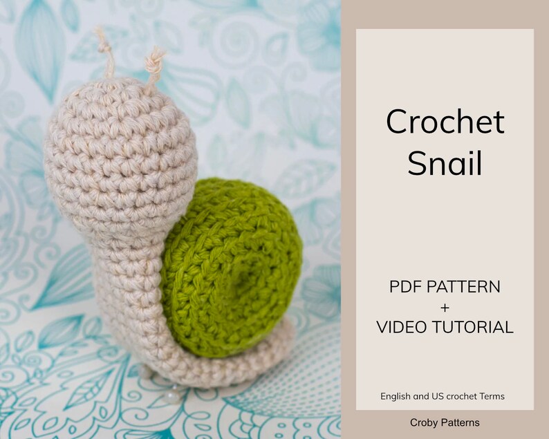 CROCHET PATTERN Crochet Amigurumi Snail PDF - Etsy
