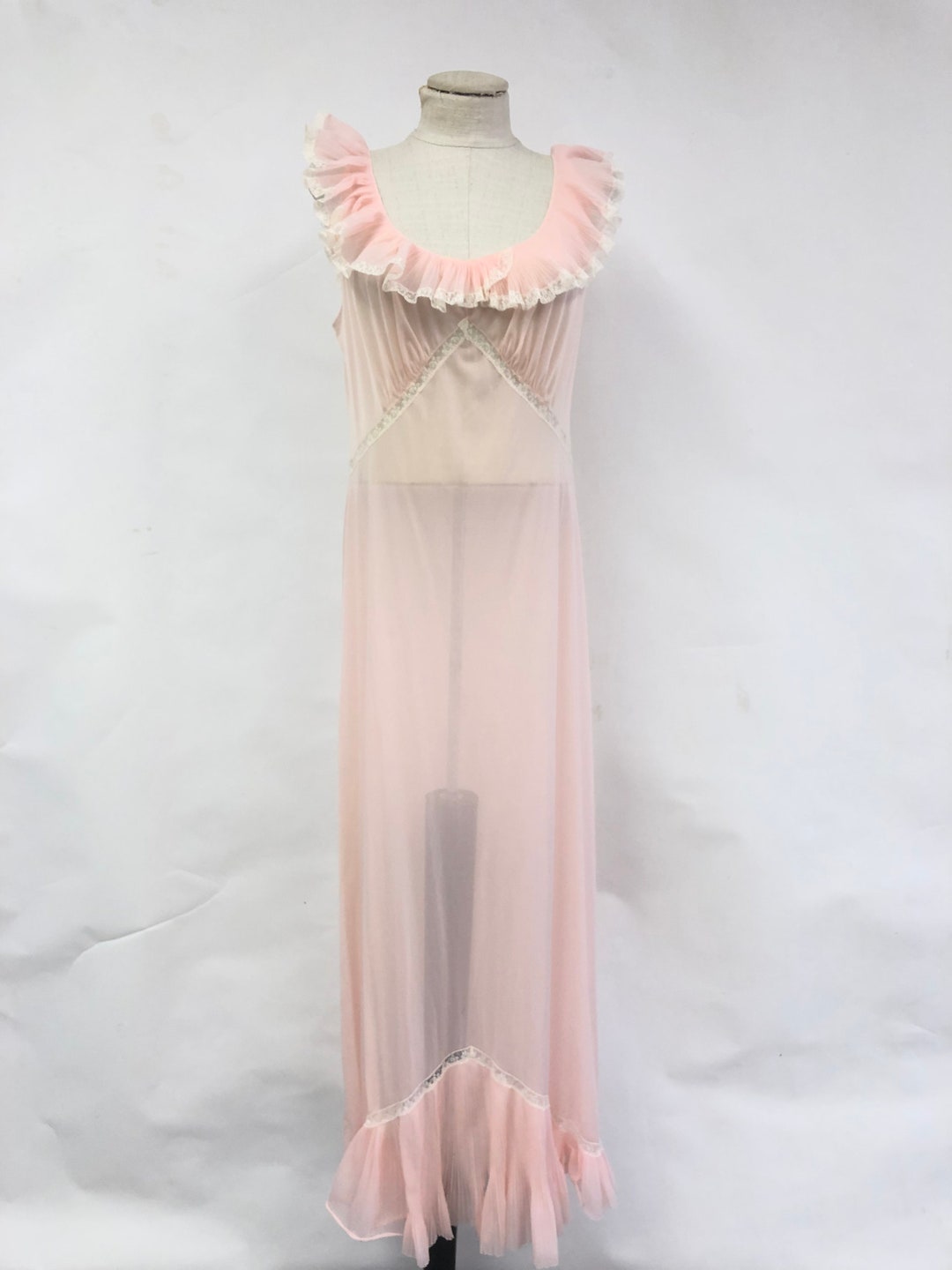 Vintage 1940's Sheer Night Gown - Etsy