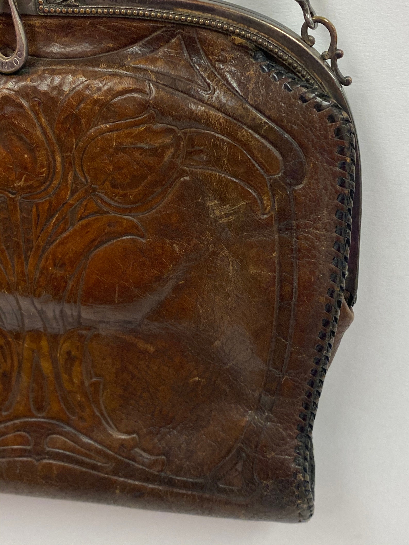 Vintage Early 1900's Art Nouveau Sterling & Leather Purse | Etsy