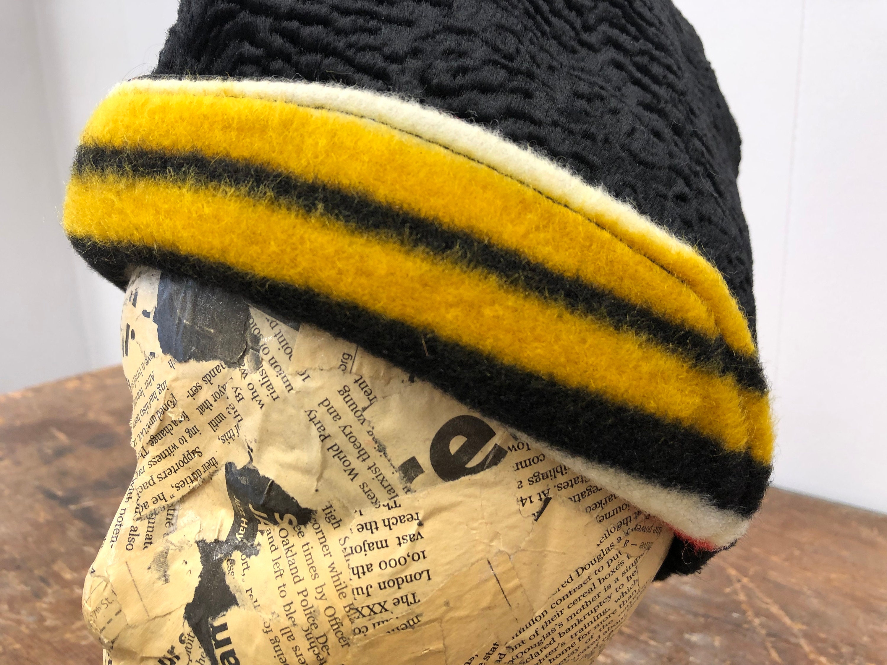 Faux Fur Wool Trimmed Fez Hat | Etsy