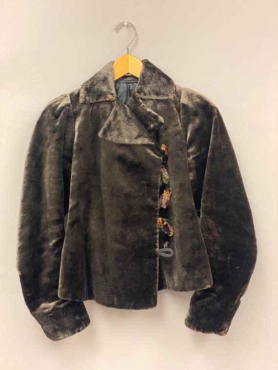 Vintage 1900's - 1910's Faux Fur Jacket - Gem