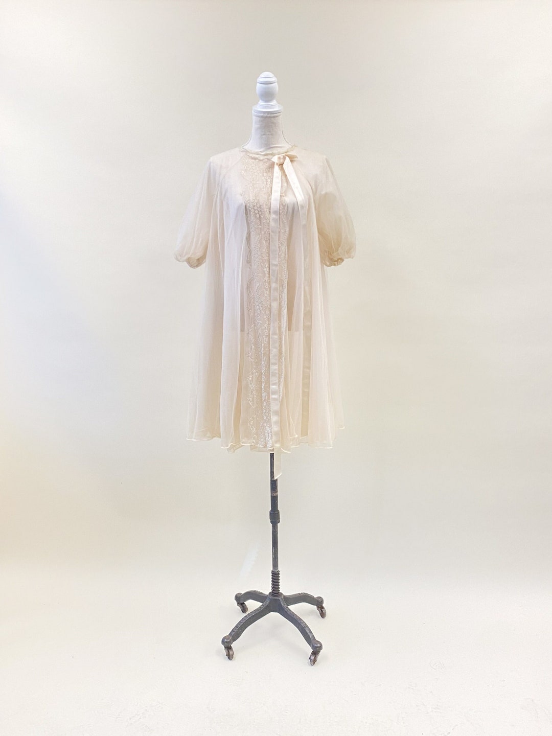 Vintage 1950's Sheer Dressing Gown - Etsy