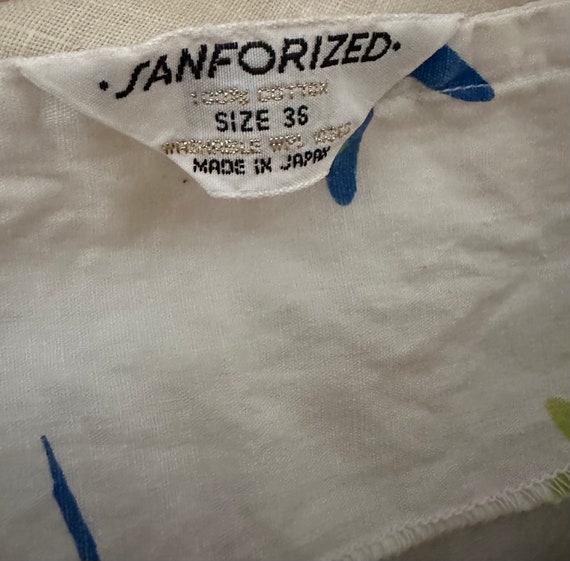 1950’s Sanforized Beach Pattern Button Front Cotton T… - Gem