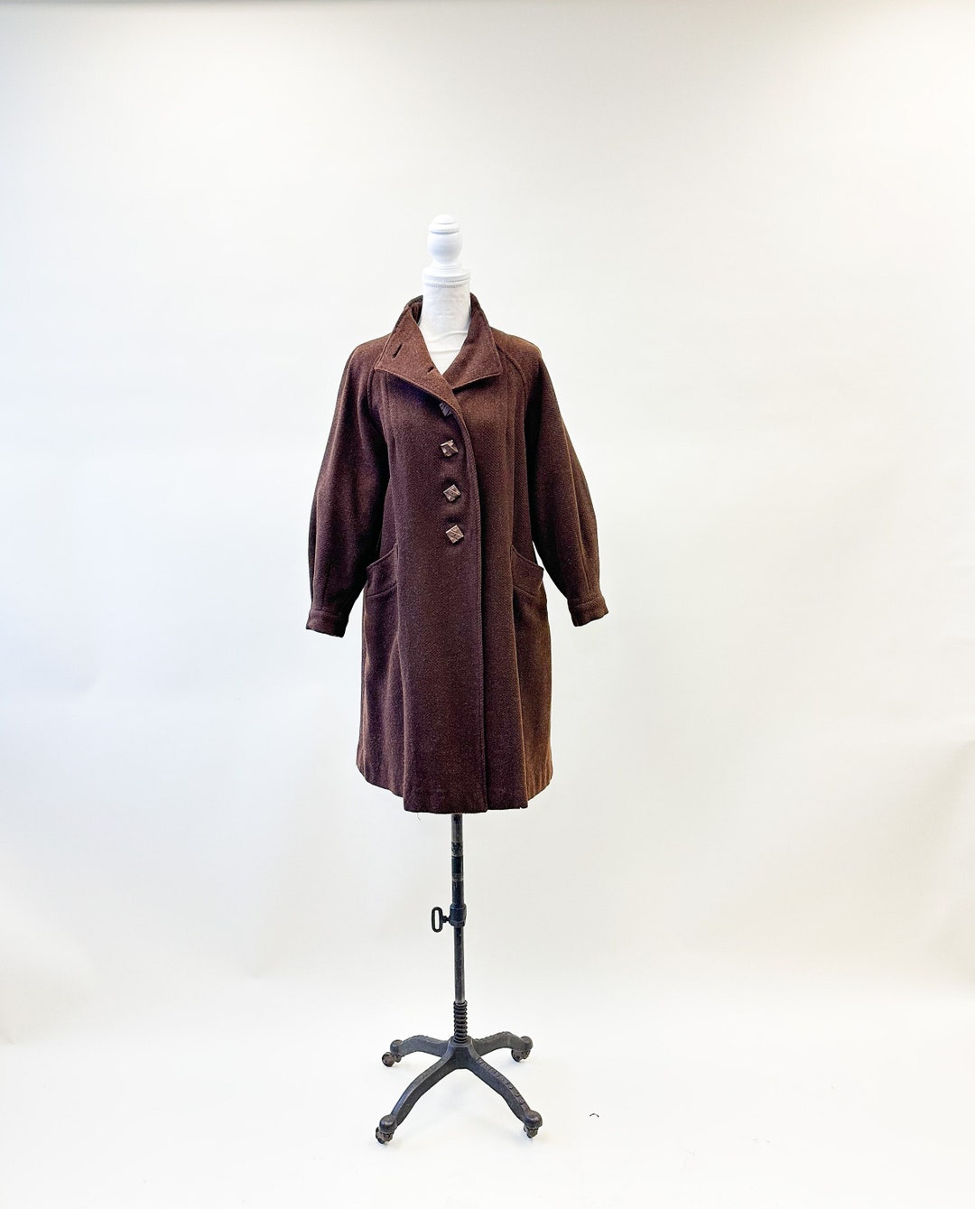 Vintage Early 1900's Brown Wool Coat - Etsy