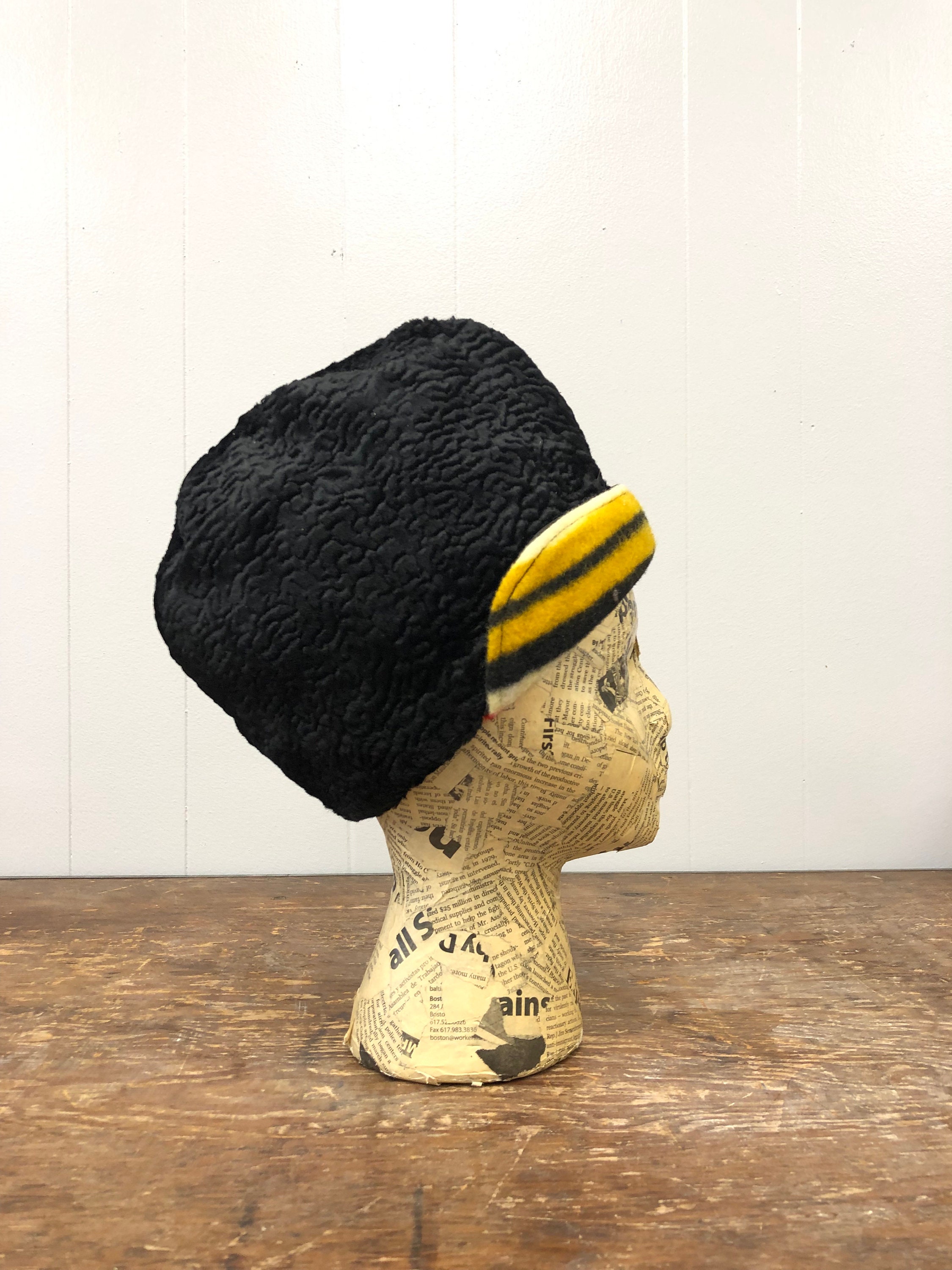 Faux Fur Wool Trimmed Fez Hat | Etsy