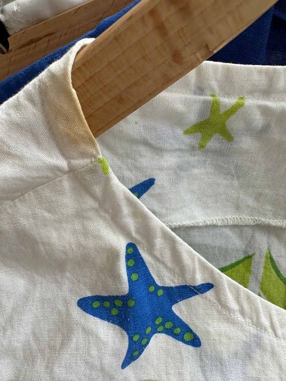 1950’s Sanforized Beach Pattern Button Front Cotton T… - Gem