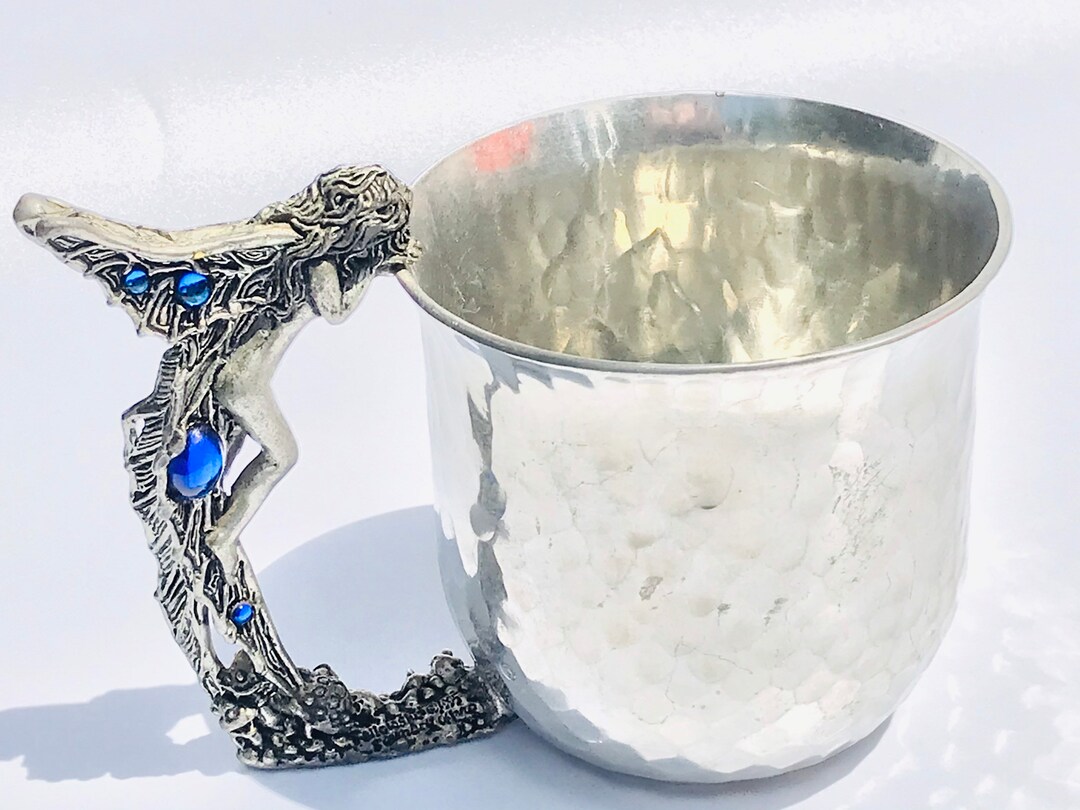 Vintage Ornate Fairy Goblet, Vintage Heavyweight Fairy Cup With Gems ...