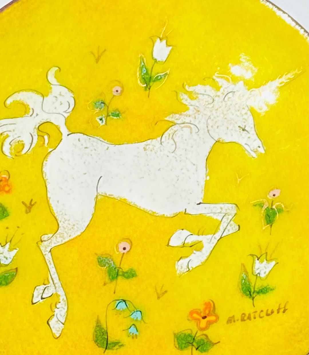 EXTREMELY RARE Collectors Antique Margaret Ratcliff Unicorn Dish ...