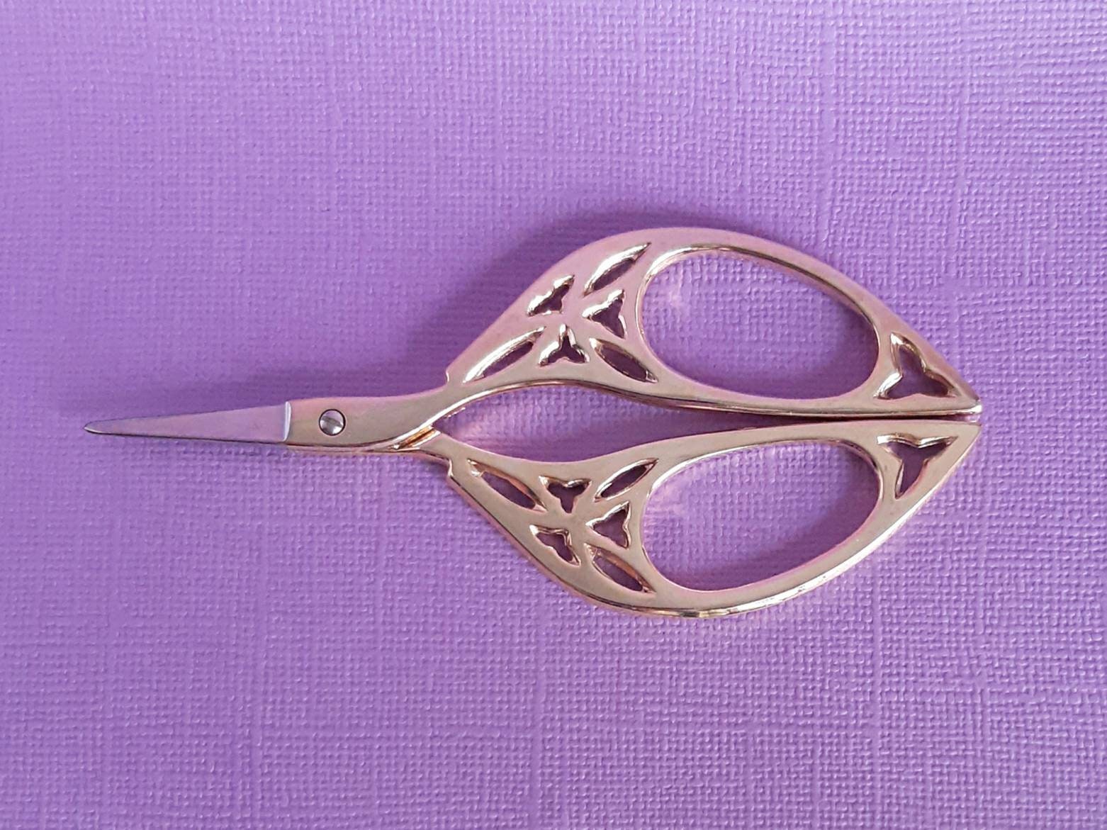 Embroidery scissors gold tone craft scissors yarn snips | Etsy