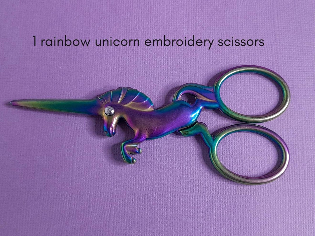 Unicorn Scissors, Rainbow Tone, Craft Scissors, Yarn Snips, Cross ...
