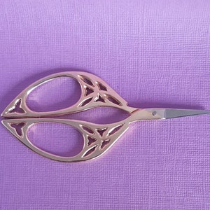Embroidery scissors gold tone craft scissors yarn snips | Etsy