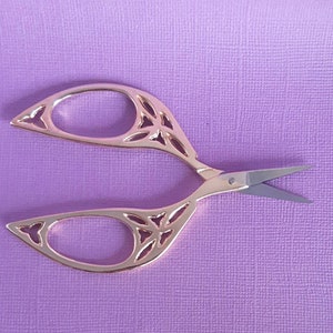 Embroidery scissors gold tone craft scissors yarn snips | Etsy