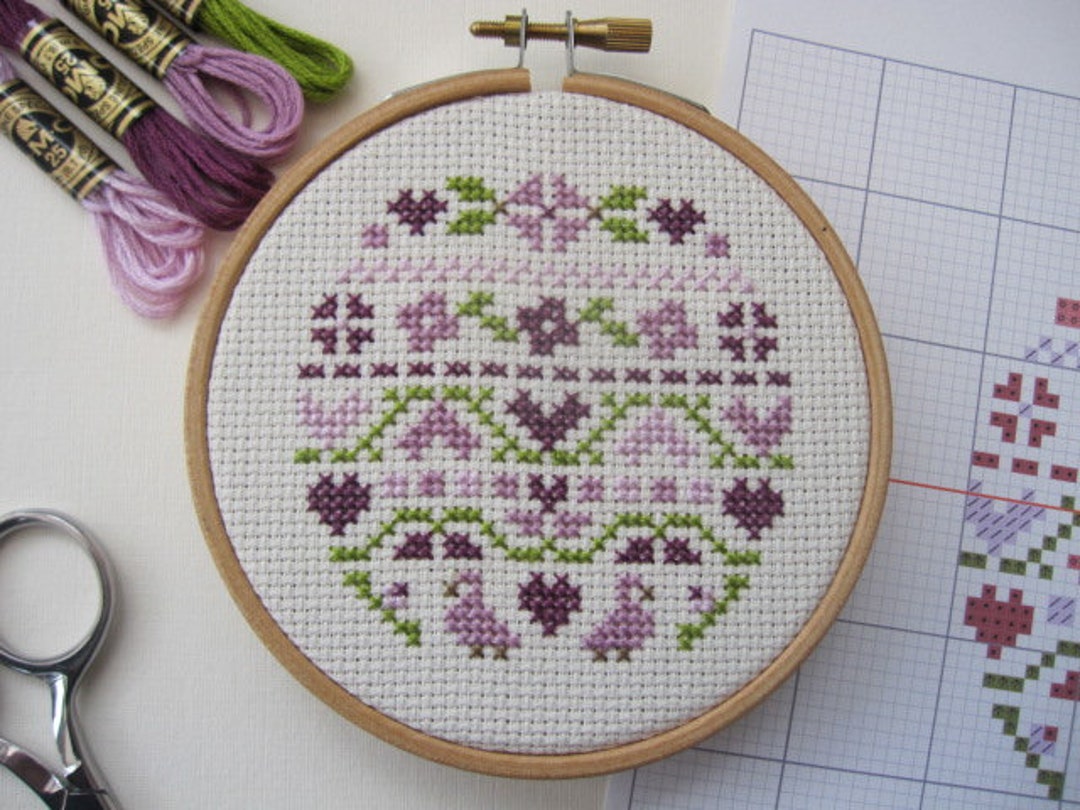 Cross Stitch Pattern by PDF Download - 'sampler Circle 2' Cross Stitch ...