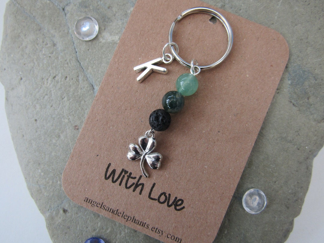 Good Luck Keyring, Good Luck Diffuser Keychain, Shamrock Keyring, St ...
