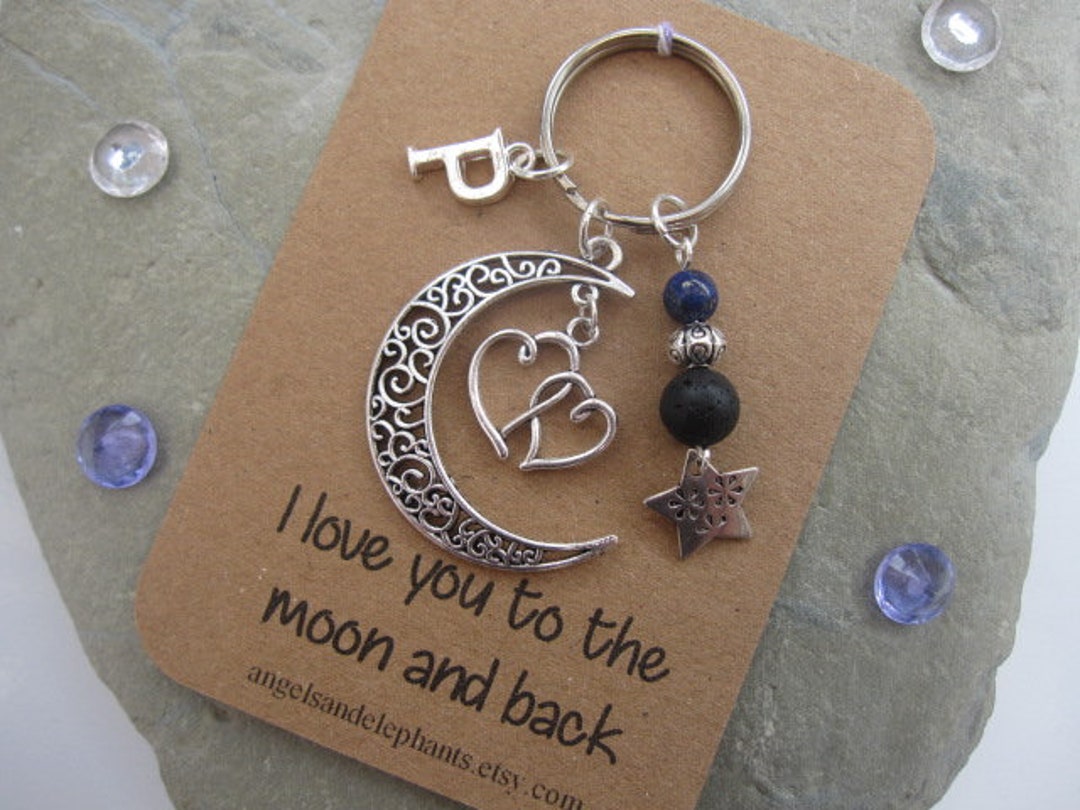 Moon Diffuser Gemstone Keychain, Moon Diffuser Gemstone Keyring ...