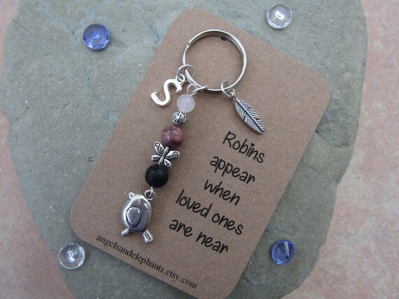 Robin Diffuser Keyring Robin Diffuser Keychain Gemstone - Etsy UK