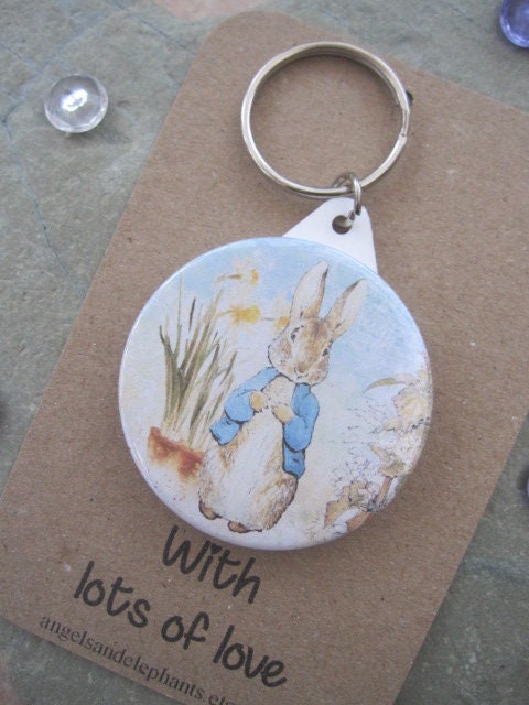 Peter Rabbit Keyring OR Mirror Keyring Peter Rabbit Keychain - Etsy UK