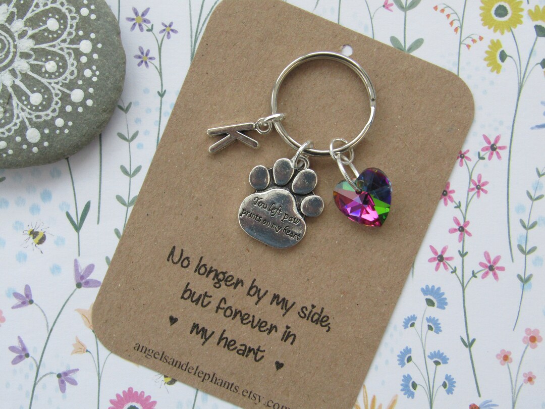 Pet Loss Keyring, Dog Memorial Gift, Pet Bereavement Memorial Keyring ...