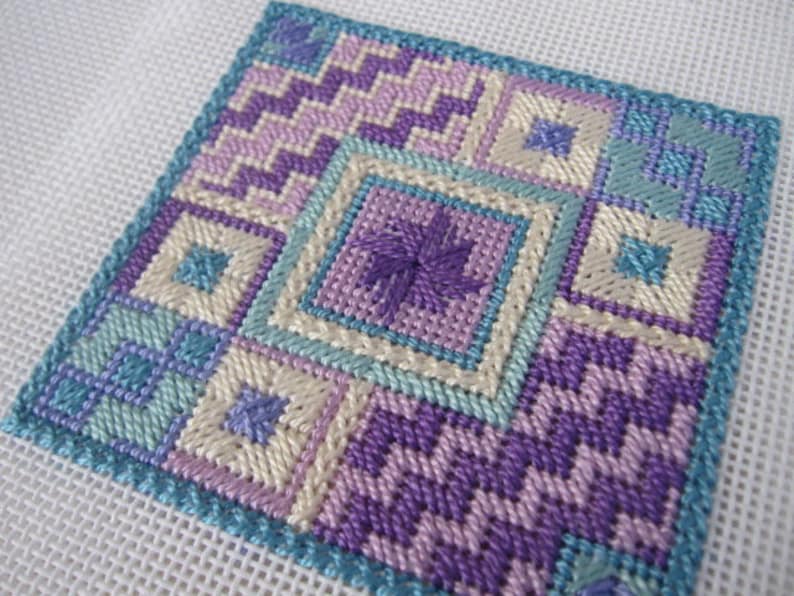 Needlepoint Embroidery Chart Canvas Work 'pinwheel | Etsy