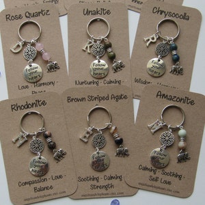 Amethyst Gemstone Keyring, Gemstone Keychain, Personalised Keychain ...