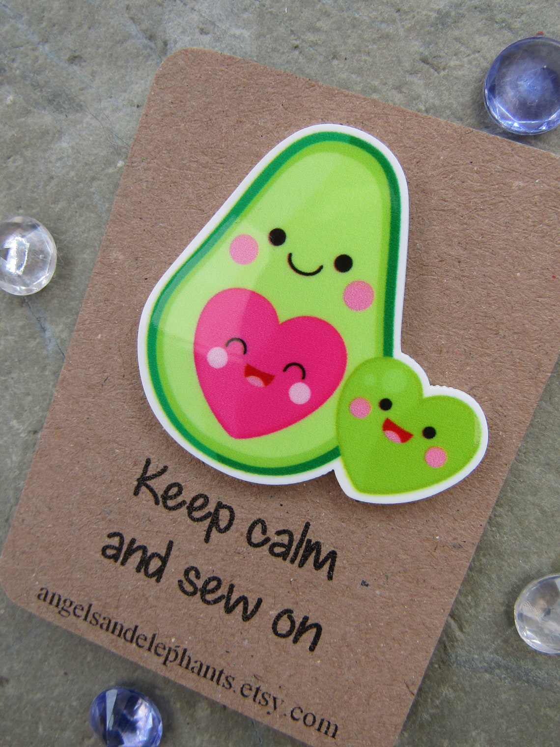 Needle Minder Magnetic Happy Avacado Cross Stitch / Sewing - Etsy