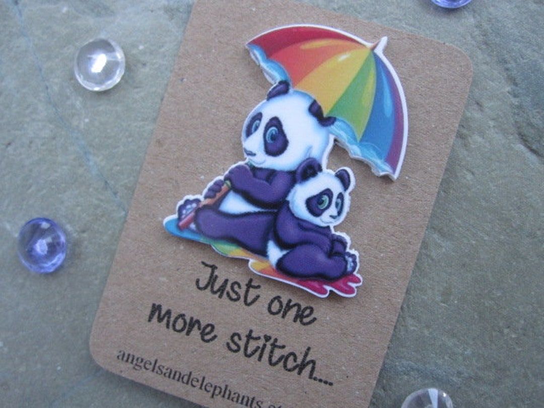 Needle Minder Magnetic Rainbow Pandas Cross Stitch / Sewing ...