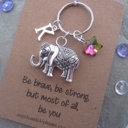 Elephant Keychain - Etsy