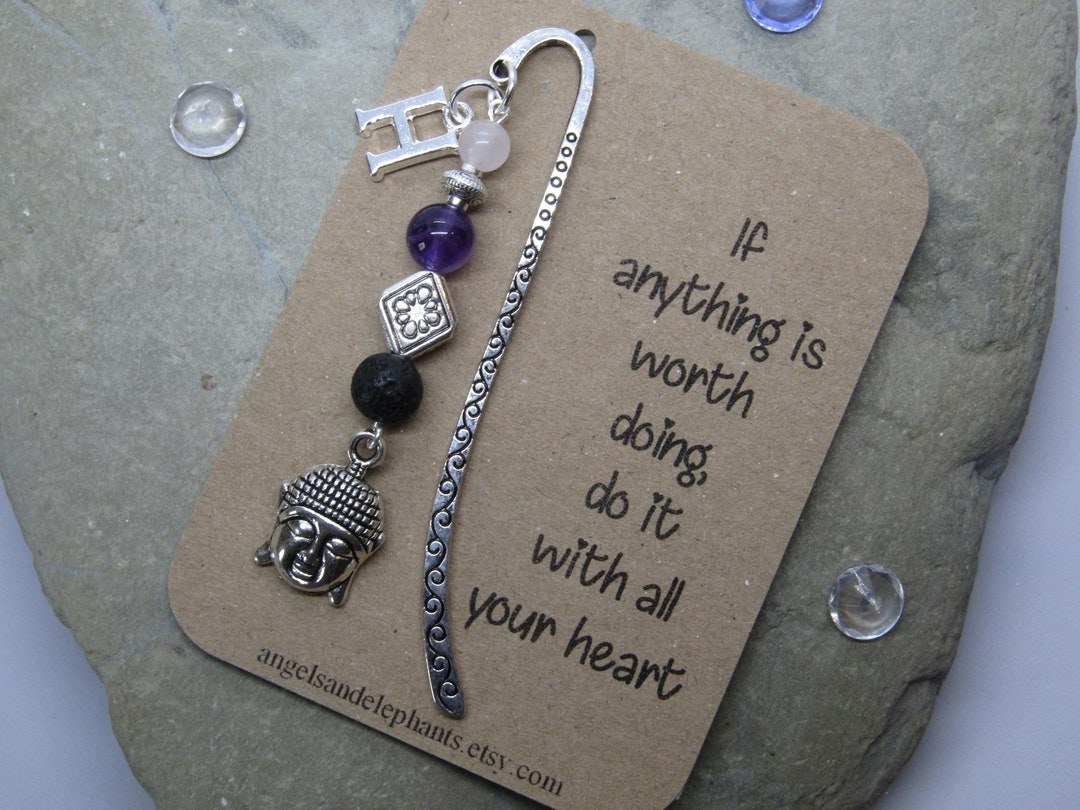 Buddha Bookmark, Gemstone Bookmark, Crystal Bookmark, Personalized ...