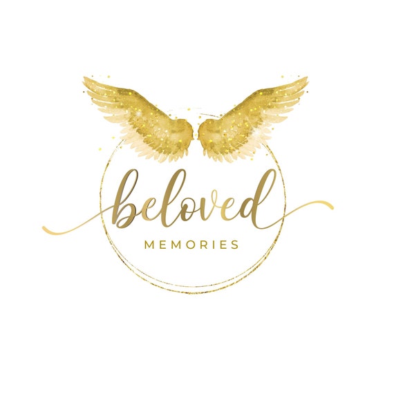Gold Angel Wings Logo Design Logo Design and Branding | Etsy