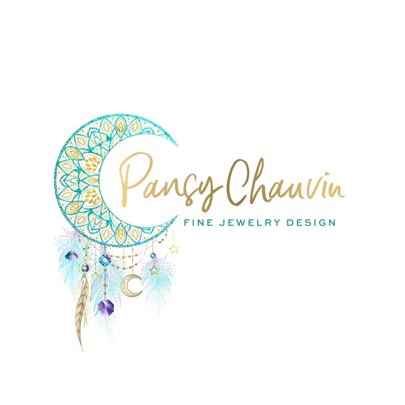 Moon Dreamcatcher Logo Spiritual Logo Branding Package | Etsy