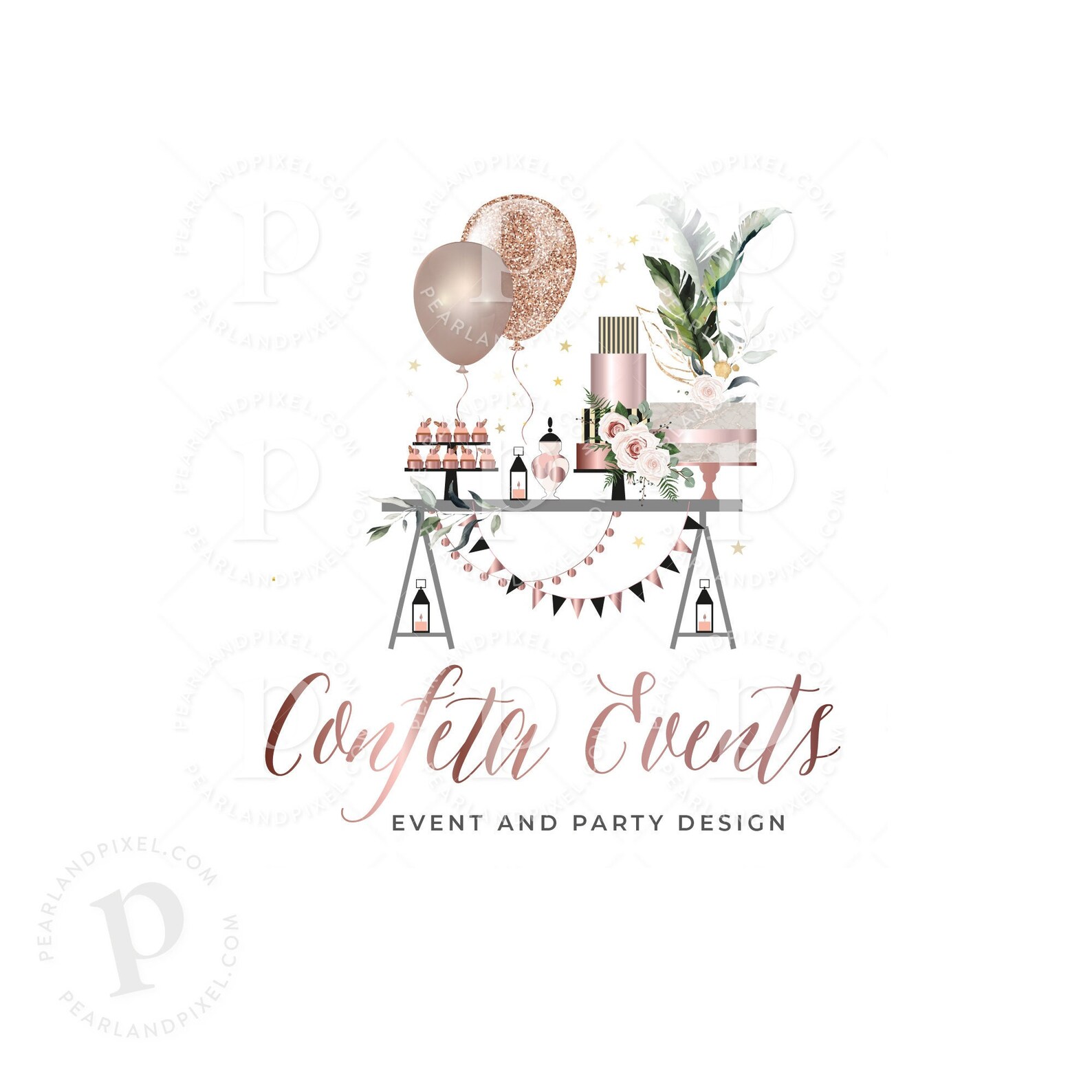 Balloon Logo Design Party Table Logo Event Logo Design - Etsy