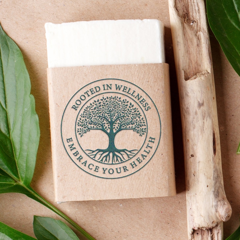 Wellness Tree Logo Design Round Tree and Roots Logo Rooted - Etsy