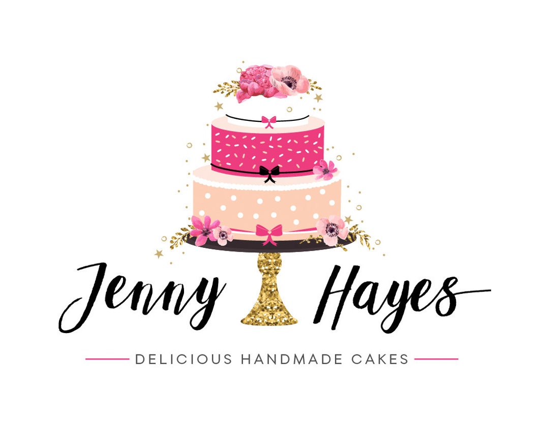 Custom Cake Logo Design Premade Branding Package Premade Graphics ...