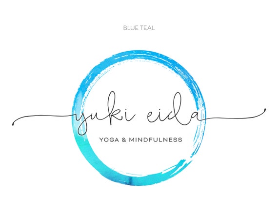 Wellness Logo Design Fitness Logo Blue Circle Logo Design - Etsy