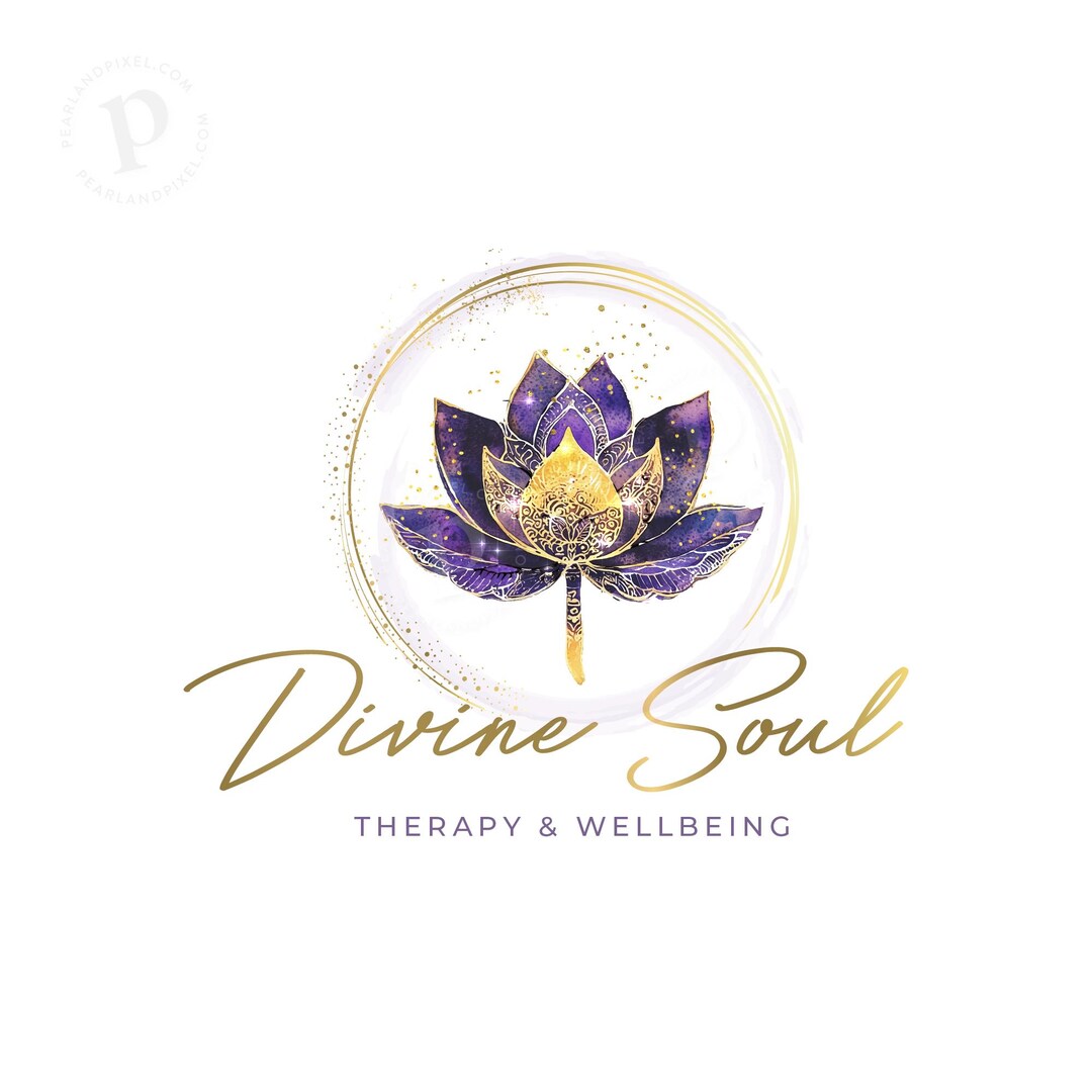 Lotus Logo Design, Holistic Branding, Wellness Brand Kit for Yoga ...