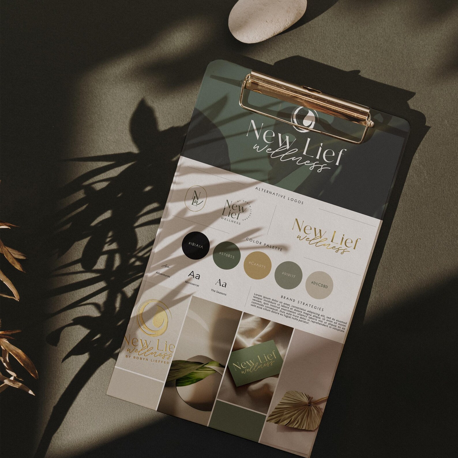 Wellness Leaf Logo, Organic Brand Kit, Nature Inspired Branding - Etsy