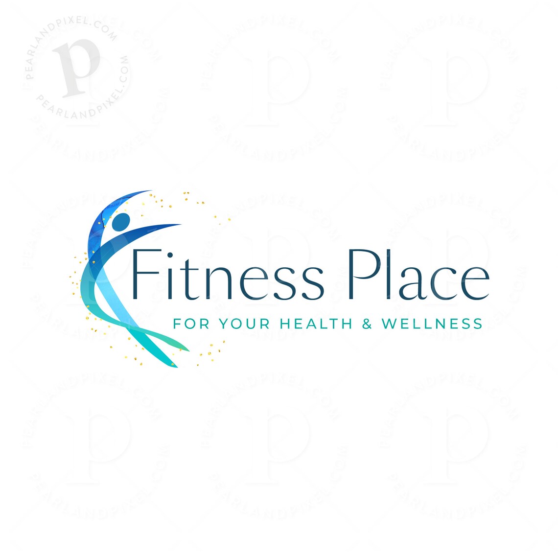 Fitness Logo Design Blue Logo Health Logo Design Freedom - Etsy