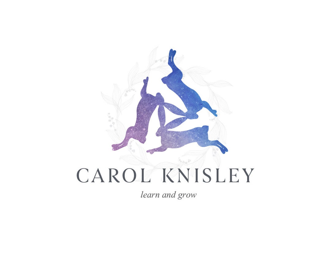 Logo Design Branding Package Premade Graphics Custom Text Three Hares ...