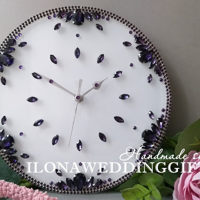 Purple Clock - Etsy