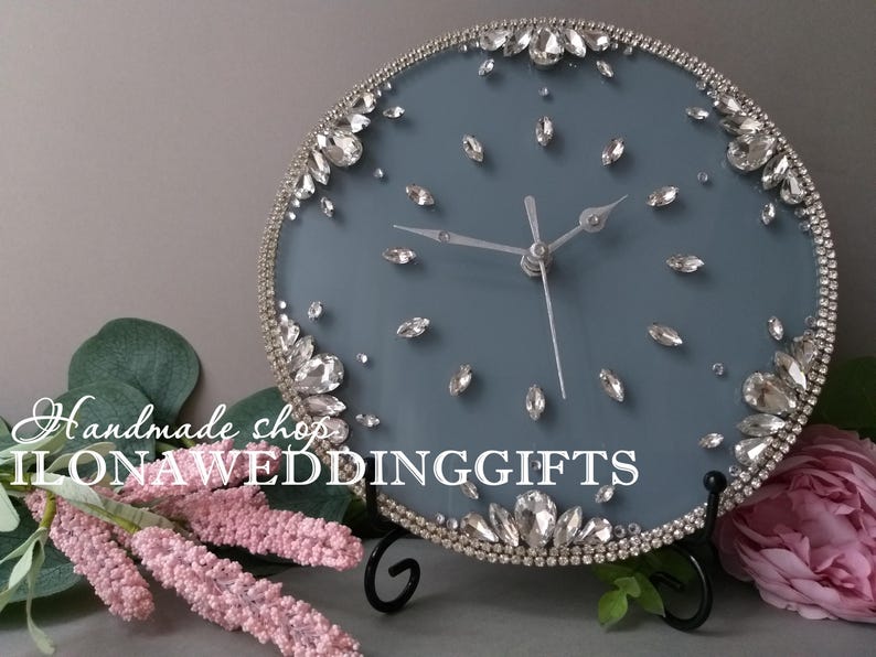 Swarovski Crystal Bling Wall Clock Clear Rhinestones Elegant Style ...