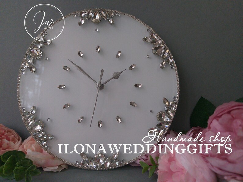 Swarovski Crystal Bling Wall Clock Clear Rhinestones Elegant - Etsy
